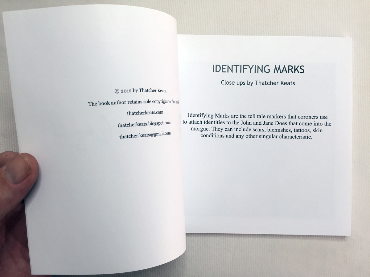 F Magazine — Thatcher Keats Identifying Marks SOLD OUT